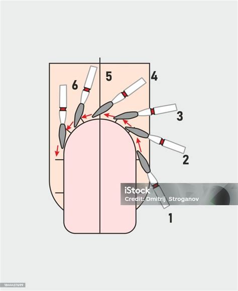 화염 모양의 밀링 커터를 사용하는 방법 팁과 트릭 전문 매니큐어 튜토리얼 벡터 일러스트레이션 손톱에 대한 스톡 벡터 아트 및 기타 이미지 Istock