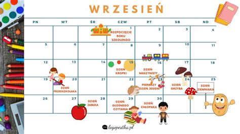 KALENDARZ ŚWIĄT NIETYPOWYCH WRZESIEŃ PRZEDSZKOLE logopestka pl