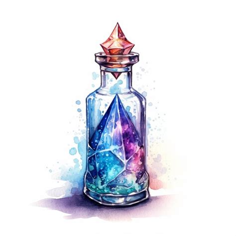 Premium Ai Image There Is A Glass Bottle With A Star Inside Of It