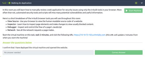 tryhackme walking an application