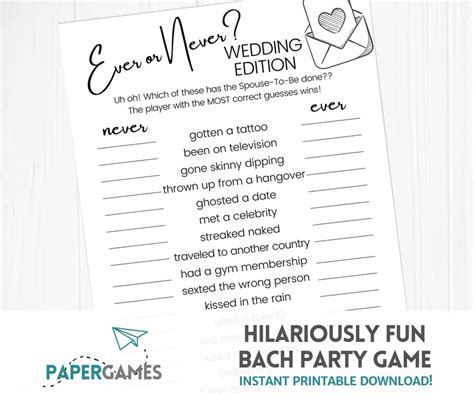 Hilarious Bachelorette Party Game Printable Couples Shower Etsy