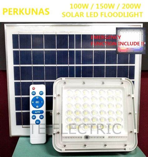PERKUNAS 100W 200W 300W 400W SOLAR LED FLOODLIGHT WITH RED BLUE