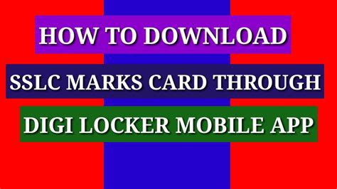 DOWNLOAD ORIGINAL SSLC MARKS CARD THROUGH DIGILOCKER MOBILE APP Digilocker SSLC Marks Card