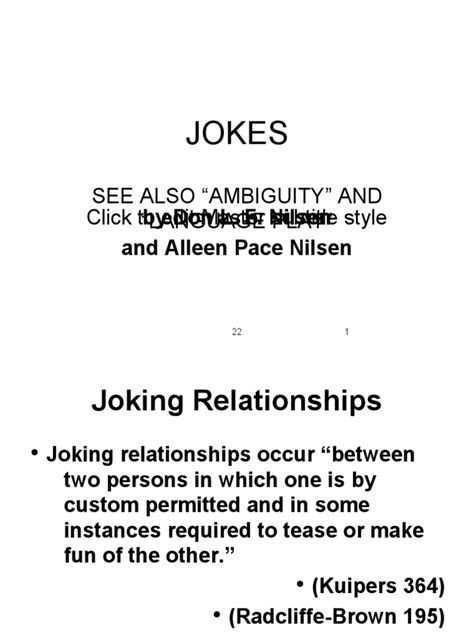 Jokes Click To Edit Master Subtitle Style See Also Ambiguity And