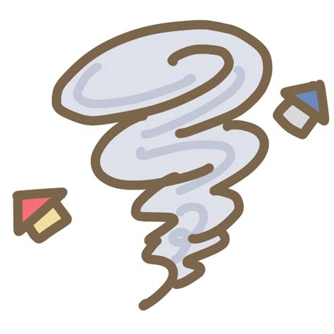 竜巻のイラスト かわいいフリー素材が無料のイラストレイン