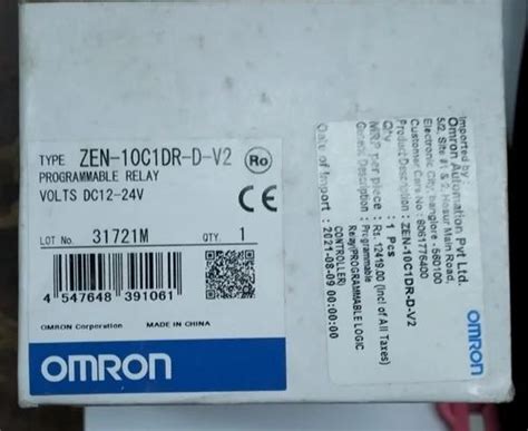 OMRON PLC ZEN 10C1DT D V2 At 7500 Piece Omron PLC In Silvassa ID 24443819048