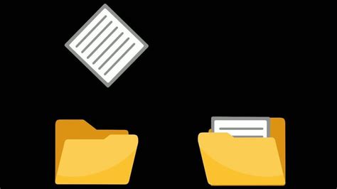 file sharing animation computer folder icon with copying and pasting