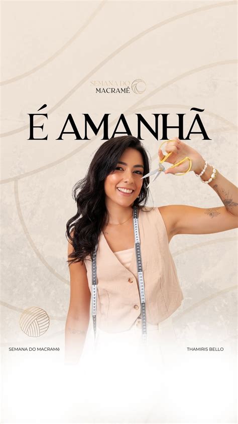 É amanhÃ 🐚 a semana do macramê começa amanhã e eu tô muito animada