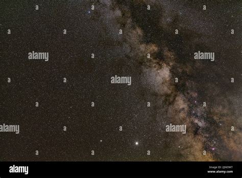 Night Sky With Many Stars Milky Way Galaxy Near Scutum And Aquila