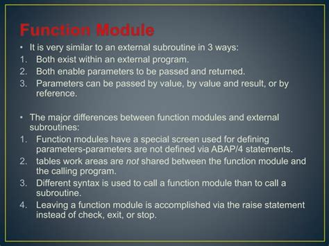 Sap Modularization Techniques Pptx