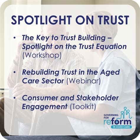 Aged Care Quality And Safety Commission On Linkedin Acqsc Agedcare Webinar Workshop Trust