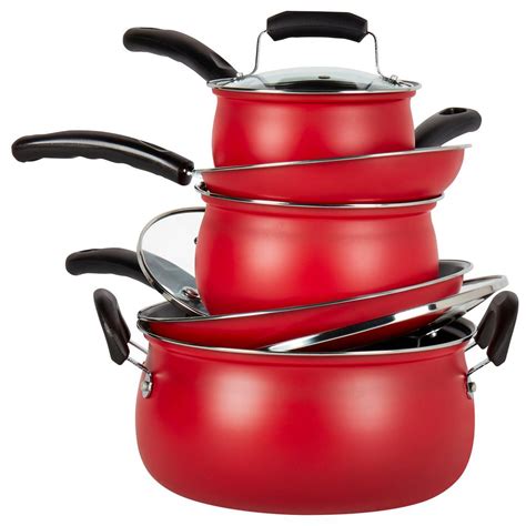 Basic Essentials 8 Piece Carbon Steel Cookware Set Ttu J7449 Ec The Home Depot
