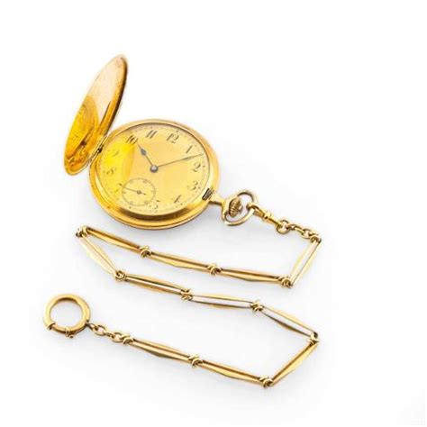Orologio Da Tasca Savonette In Oro Con Catena