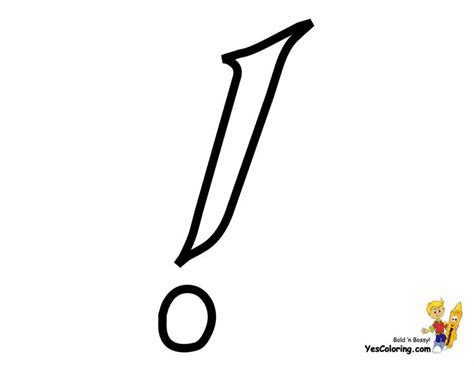 Cursive Exclamation Mark Coloring Page Coloring Pages Letter Stencils Lettering