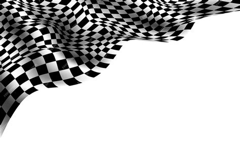 스포츠 경주 우승 벡터에 대 한 흰색 배경 디자인에 체크 무늬 깃발 파도 프리미엄 벡터