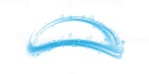 Blue Magic Spirals With Sparkles Blue Light Effect Glitter Particles