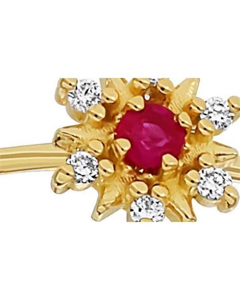 Bony Levy Ruby Diamond Cocktail Ring In Metallic Lyst