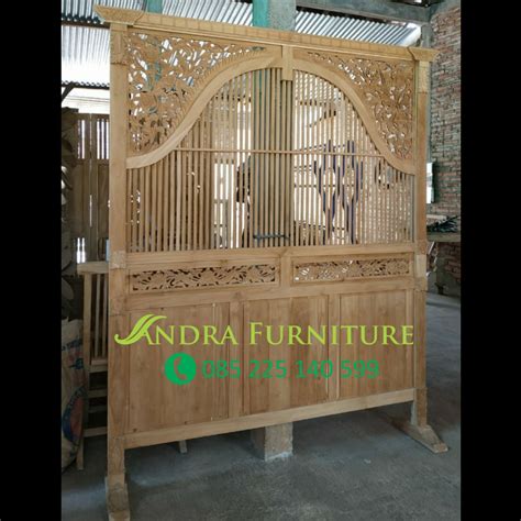 Sketsel Ukiran Gebyok Jari Jari Model Baru Kayu Jati Furniture Jepara