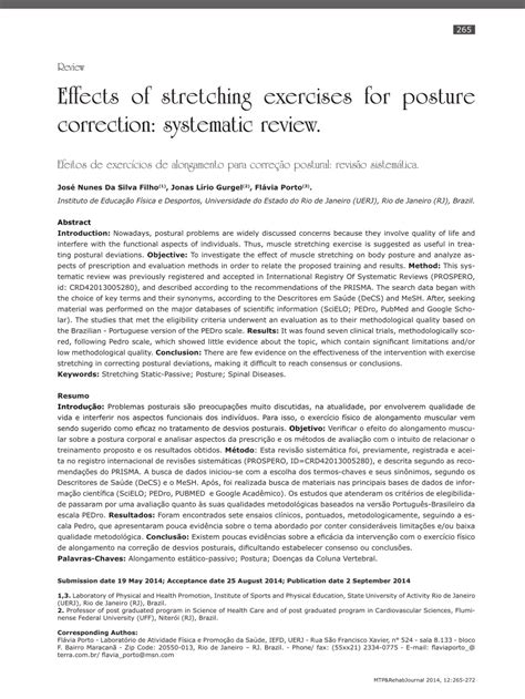 Pdf Effects Of Stretching Exercises For Posture Correction