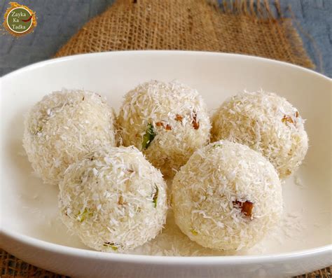 Coconut Ladoo Nariyal Ladoo Instant Coconut Ladoo Zayka Ka Tadka