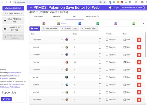 Pkmds Pokémon Save Editor For Web Saves Tools Project Pokemon Forums