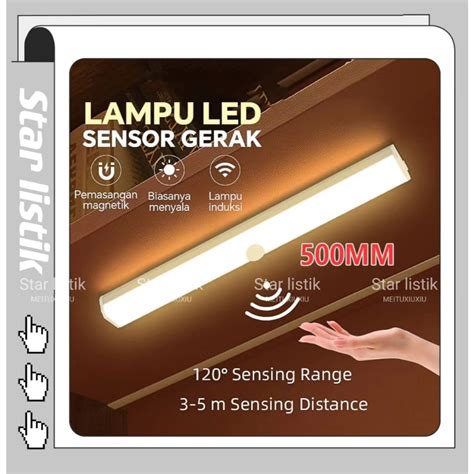 Jual Lampu Sensor Gerak Magnetic Motion Sensor Lampu Stick Panjang Led