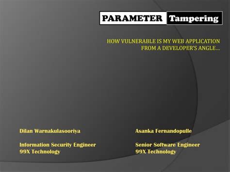 parameter tampering pptx