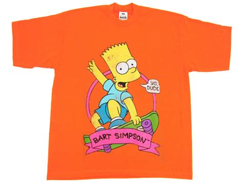 Bart Simpson Orange Skater T Shirt
