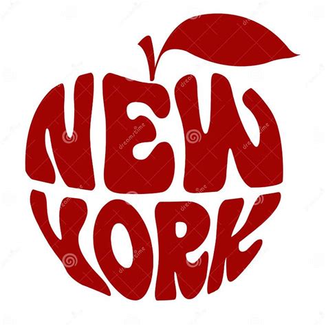 New York Big Apple Apple Nyc Eps Stock Illustration Illustration