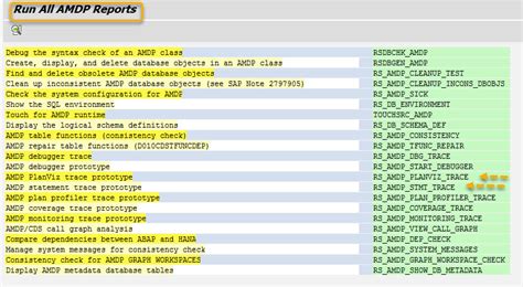 Amdp Utility Reports Sapcodes