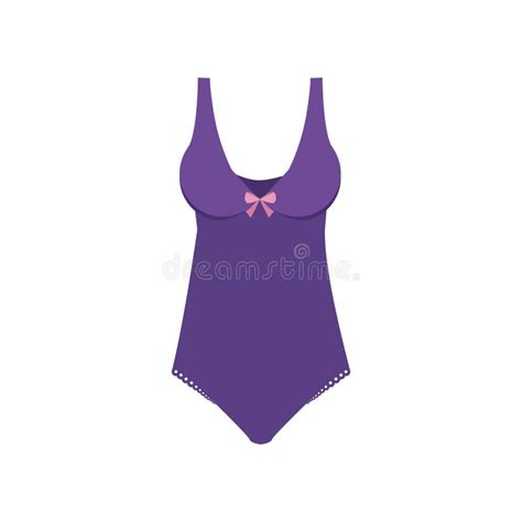 One Piece Bikini With Bow Stock Vector Illustration Of Clothing 84620526