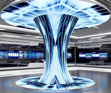 P Indoor LED Panel D Billboard LED Display Screen Cylindrical Curved Flexible Pillar
