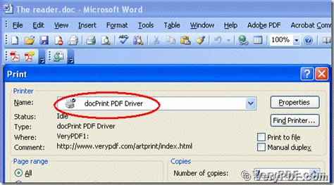 How To Print Word To Bitmap Image Verypdf Knowledge Base