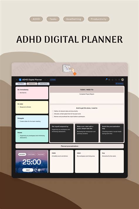 Adhd Planners ᐈ Editable And Free • Xtiles