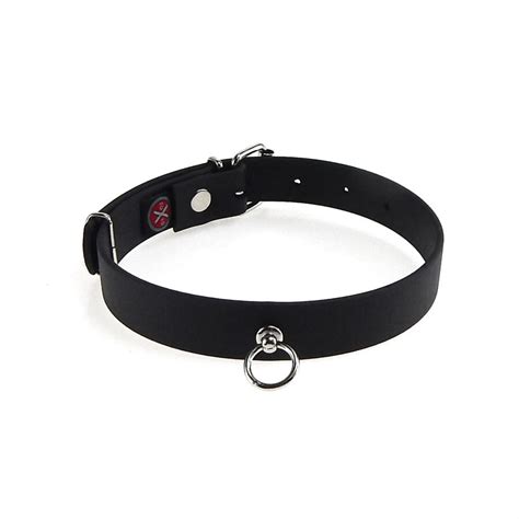TOXYD Halsband Mit Ring Der O BIOTHANE Schwarz