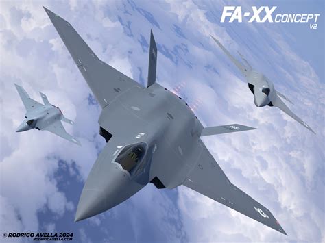 Rodrigo Avella Fa Xx V2 Sixth Generation Fighter Concept