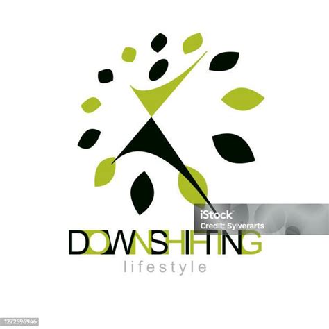 도달 행복 추상 인간의 벡터 그림 하향 변속 컨셉 로고 녹색 관광 아이콘 웰빙과 조화 상징적 인 로고 타입 0명에 대한 스톡 벡터 아트 및 기타 이미지 Istock