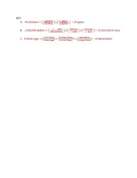 Factor Label Method Dimensional Analysis Worksheet By Joe S Teacher Files