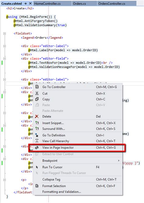Live View Of Web Page Developing MVC Apps Within Visual Studio 2012 CodeProject