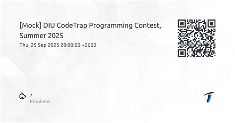 [mock] Diu Codetrap Programming Contest Summer 2025 Toph