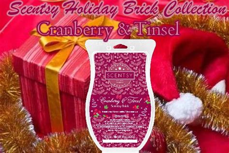 Scentsy Holiday Brick Collection Cranberry And Tinsel Fragrance