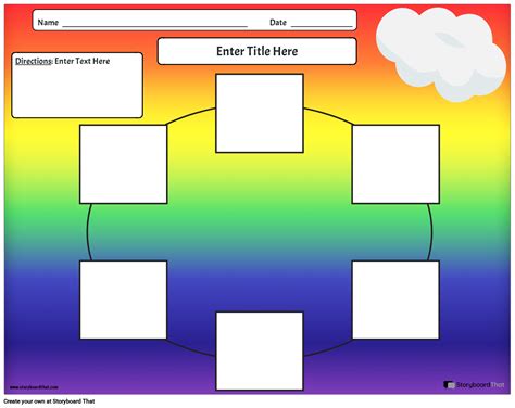 Free Printable Circle Chart With Rainbow Background