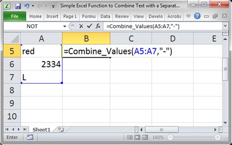 Simple Excel Function To Combine Text With A Separator TeachExcel Com