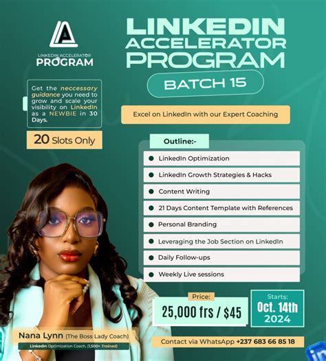 Buy 30 Days Linkedin Accelerator Program By Tchoungong Nana Lynn
