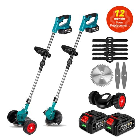 풀깍기 핸드 잔디깍기 전기 잔디 깎는 기계 휴대용 전기 잔디 예초기 접이식 트리머 조정 가 티몬