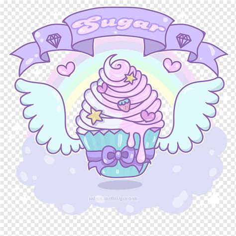 컵케잌 설탕 케이크 Kavaii 파스텔 파스텔 음식 가상의 인물 꽃 Png Pngwing
