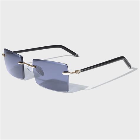 Yeetian Retro Luxury Pure Titanium Frame Men Rectangle Rimless Titanium