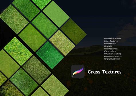 Procreate Grass Texture Pack Outdoor Sketch Elements And Cutouts Etsy
