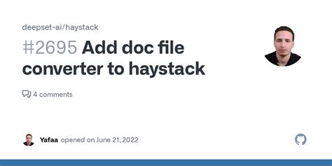 Add Doc File Converter To Haystack · Issue 2695 · Deepset Aihaystack