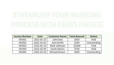 Optimize Your Invoicing Workflow With Pages Invoice Excel Template